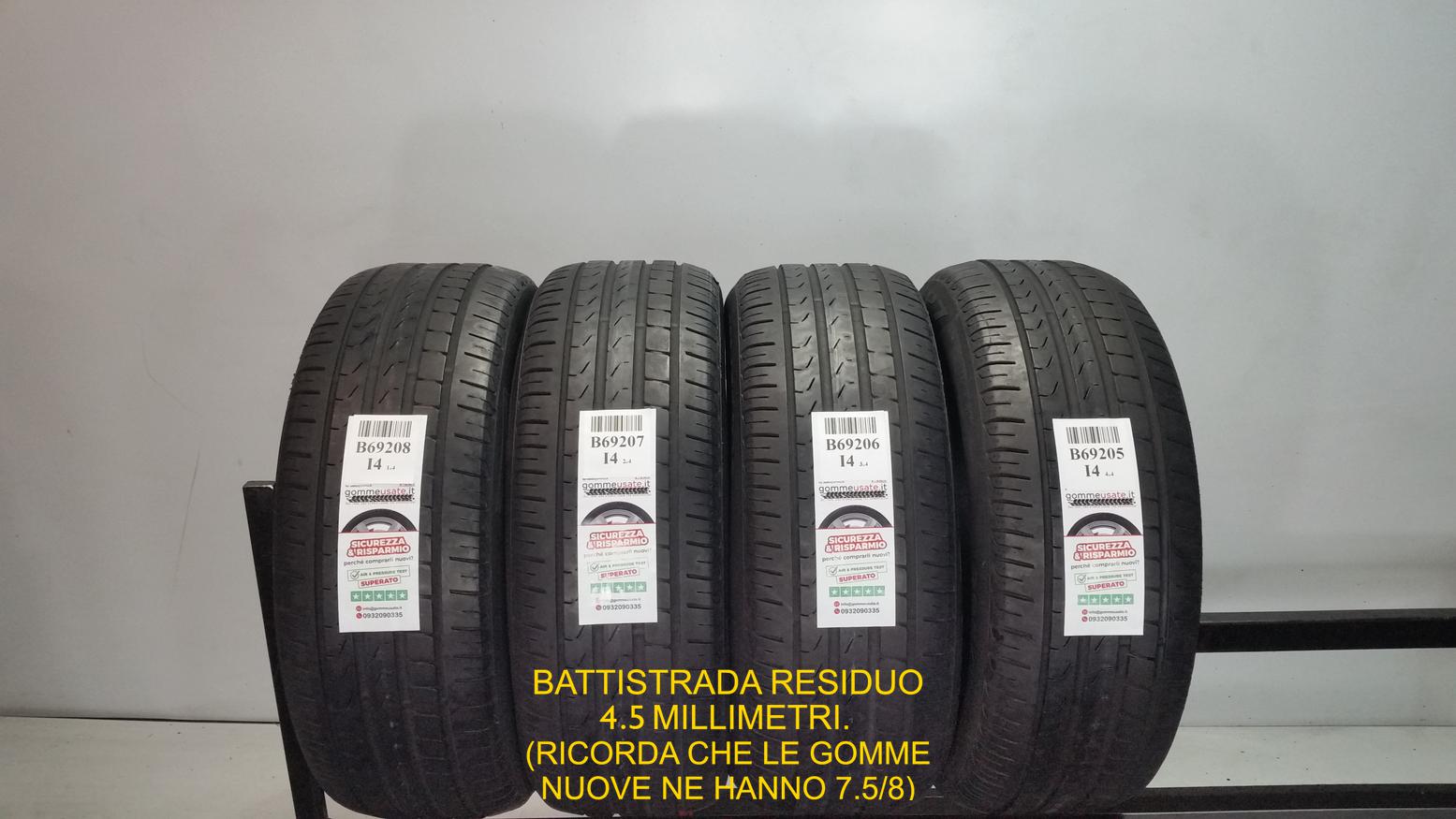 Gomme Usate 205 55 R16 Pirelli CINTURATO P7 estive